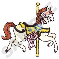 Carousel Embroidery Design | EmbroideryDesigns.com