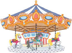 Carousel Embroidery Design | EmbroideryDesigns.com
