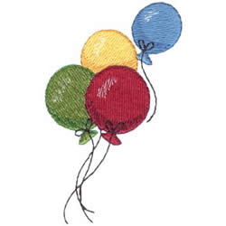 Balloons Embroidery Design | EmbroideryDesigns.com