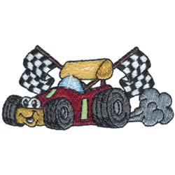 Race Car Embroidery Design | EmbroideryDesigns.com