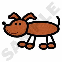 Stick Dog Embroidery Design | EmbroideryDesigns.com