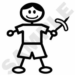 Stick Figure BBQ Embroidery Design | EmbroideryDesigns.com