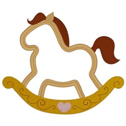 Rocking Horse Applique Embroidery Design | EmbroideryDesigns.com