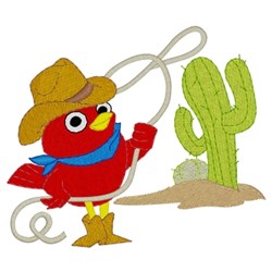 Lasso Bird Embroidery Design | EmbroideryDesigns.com