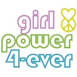 Girl Power Embroidery Design | EmbroideryDesigns.com