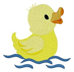 Duck On Water Embroidery Design | EmbroideryDesigns.com