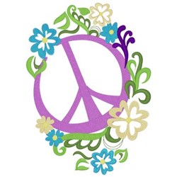 Peace Sign Embroidery Design | EmbroideryDesigns.com