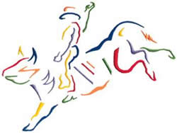 Small Bull Rider Embroidery Design | EmbroideryDesigns.com