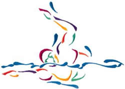 Small Swimmer Embroidery Design | EmbroideryDesigns.com