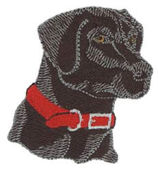 Black Lab Embroidery Design | EmbroideryDesigns.com