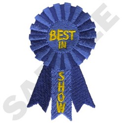 Best In Show Ribbon Embroidery Design | EmbroideryDesigns.com