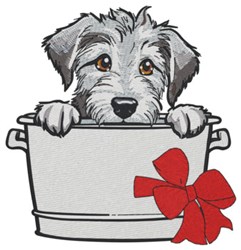 Irish Wolfhound Pup Embroidery Design | EmbroideryDesigns.com