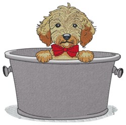Labradoodle Pup Embroidery Design | EmbroideryDesigns.com