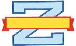 Letter Z Banner Applique Embroidery Design | EmbroideryDesigns.com