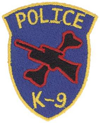 K-9 Badge Embroidery Design | EmbroideryDesigns.com