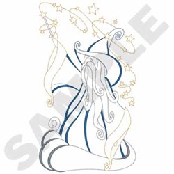 Wizard Outline Embroidery Design | EmbroideryDesigns.com