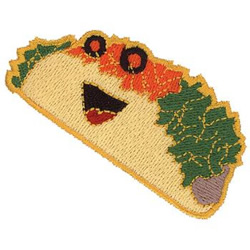 Taco Embroidery Design | EmbroideryDesigns.com