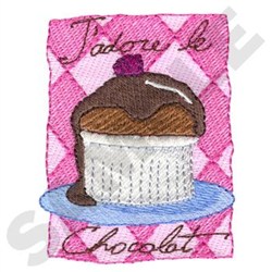 I Love Chocolate Embroidery Design | EmbroideryDesigns.com
