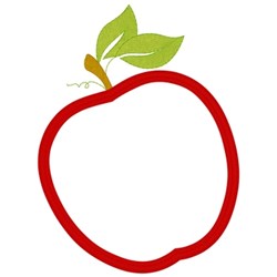 Apple Applique Embroidery Design | EmbroideryDesigns.com