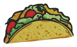 Taco Embroidery Design | EmbroideryDesigns.com