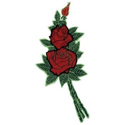 Red Roses 12 inch Embroidery Design | EmbroideryDesigns.com