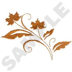 Maple Leaf Scroll Embroidery Design | EmbroideryDesigns.com