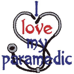 Love My Paramedic Embroidery Design | EmbroideryDesigns.com