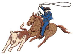 Calf Roper Embroidery Design | EmbroideryDesigns.com