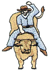 Bull Rider Embroidery Design | EmbroideryDesigns.com