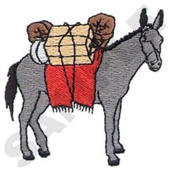 Pack Mule Embroidery Design | EmbroideryDesigns.com