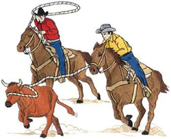 Team Roping Embroidery Design | EmbroideryDesigns.com