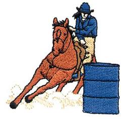 Barrel Racer Embroidery Design | EmbroideryDesigns.com
