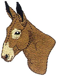 Donkey Head Embroidery Design | EmbroideryDesigns.com