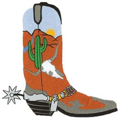 Fancy Boot Embroidery Design | EmbroideryDesigns.com