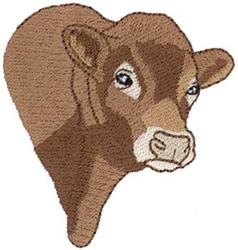 Limousin Head Embroidery Design | EmbroideryDesigns.com