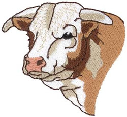 Here Bull Head Embroidery Design | EmbroideryDesigns.com