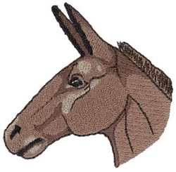 Mule Head Embroidery Design | EmbroideryDesigns.com