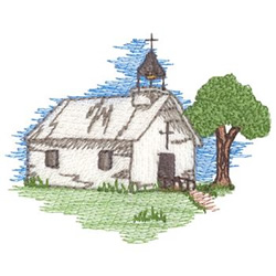 Frontier Church Embroidery Design | EmbroideryDesigns.com
