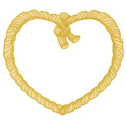 Heart Rope Border Embroidery Design | EmbroideryDesigns.com