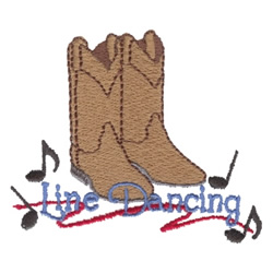 Line Dancing Embroidery Design | EmbroideryDesigns.com