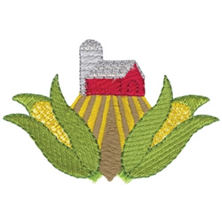 Corn Logo Embroidery Design | EmbroideryDesigns.com