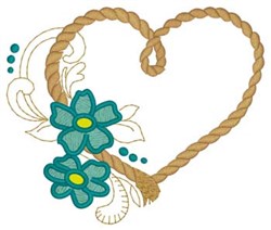 Rope Heart Embroidery Design | EmbroideryDesigns.com