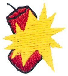 1" Firecracker Embroidery Design | EmbroideryDesigns.com