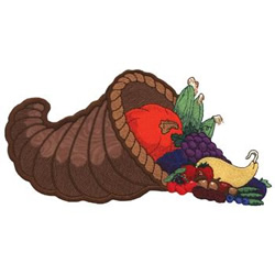 Cornucopia Applique Embroidery Design | EmbroideryDesigns.com