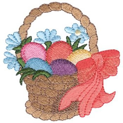 Easter Basket Embroidery Design | EmbroideryDesigns.com