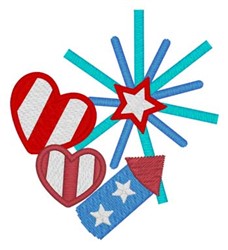 Fireworks Embroidery Design | EmbroideryDesigns.com