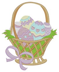 Easter Basket Embroidery Design | EmbroideryDesigns.com