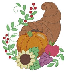 Cornucopia Embroidery Design | EmbroideryDesigns.com