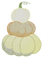 Stack Of Pumpkins Embroidery Design | EmbroideryDesigns.com