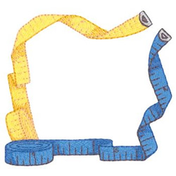Tape Measure Border Embroidery Design | EmbroideryDesigns.com